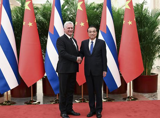 Chinese premier meets with Cuban president